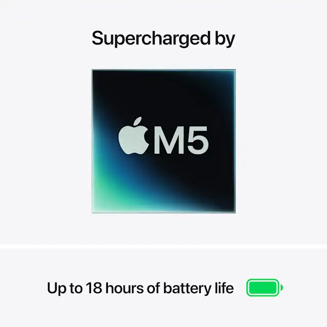 Apple 13-inch MacBook Air - M5 chip 10‑core CPU 8‑core GPU, 16GB RAM ...